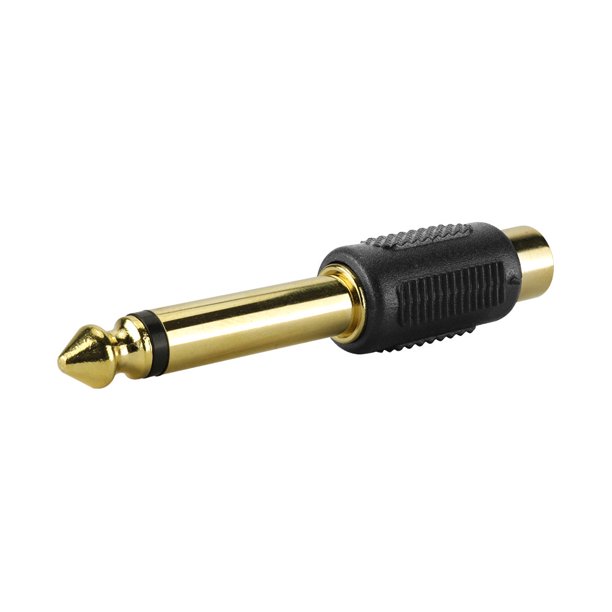 Construct Pro™ Single RCA Female to 1/4” Male Gold-Plated Connector ...