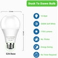 IYFFDFE-4 Pack Dusk to Dawn LED Light Bulbs 10W(75W Equivalent), 3000K ...