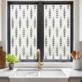 Black Leaf Window Privacy Film, Modern Abstract Minimalist Vertical ...