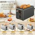4 Slice Toaster, Long Slot Toaster with LCD Display Touch Buttons, 7 ...