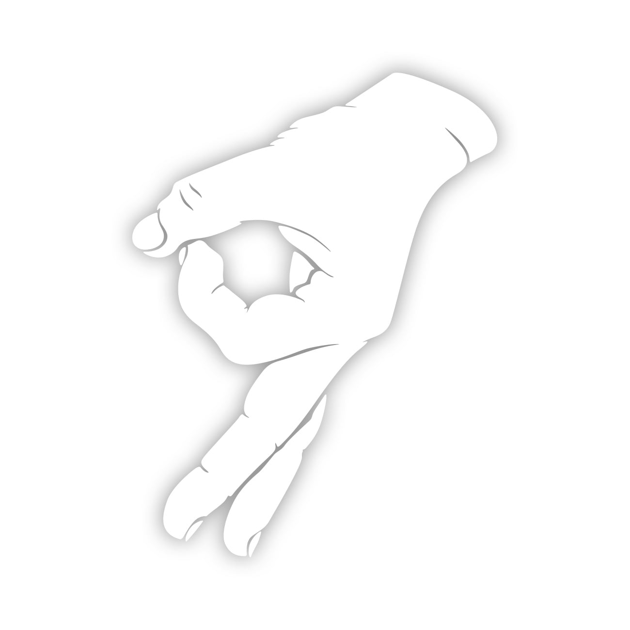 Made You Look Hand Sticker Decal Die Cut - Self Adhesive Vinyl ...