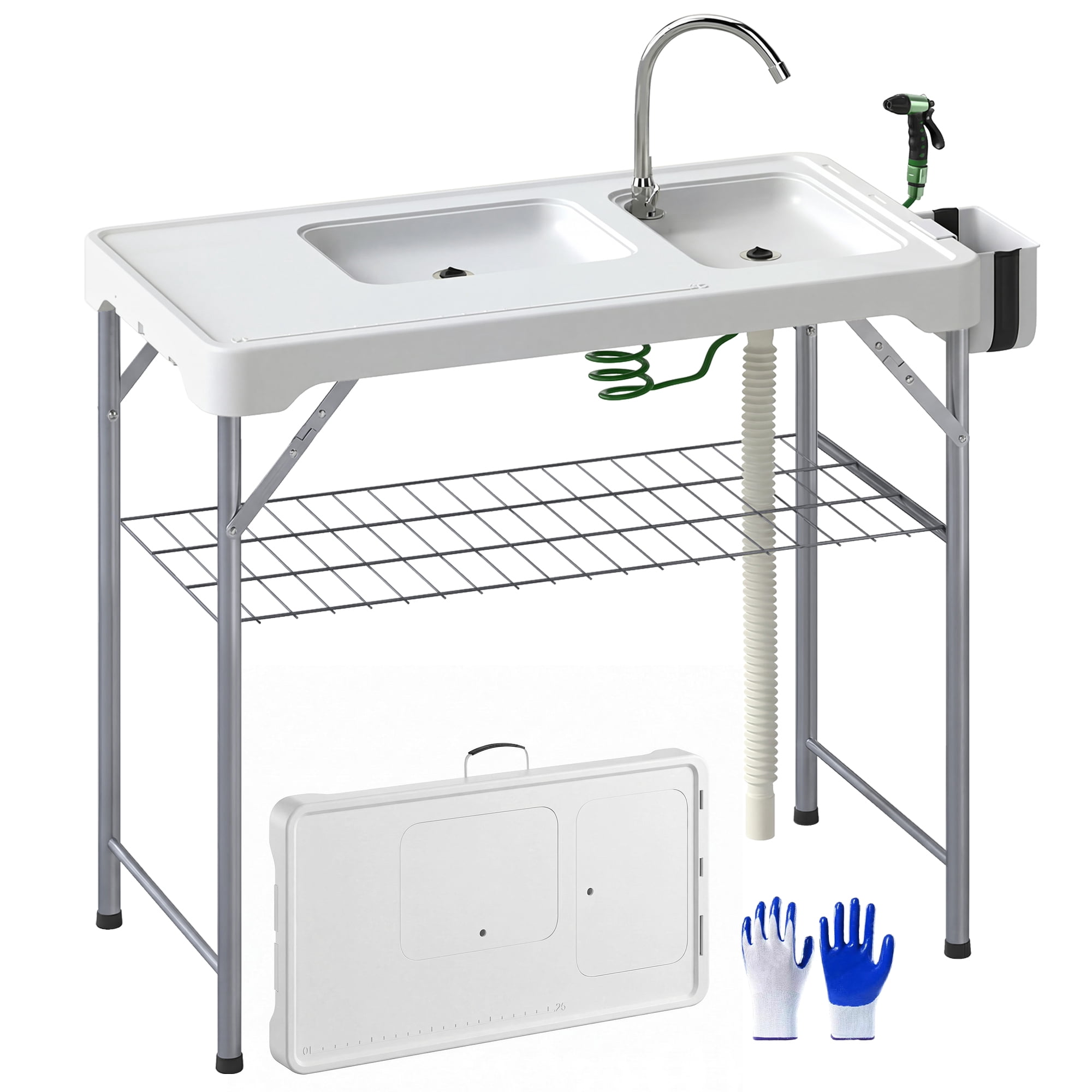 Click here for Outsunny Folding Fish Cleaning Table Camping Table... prices