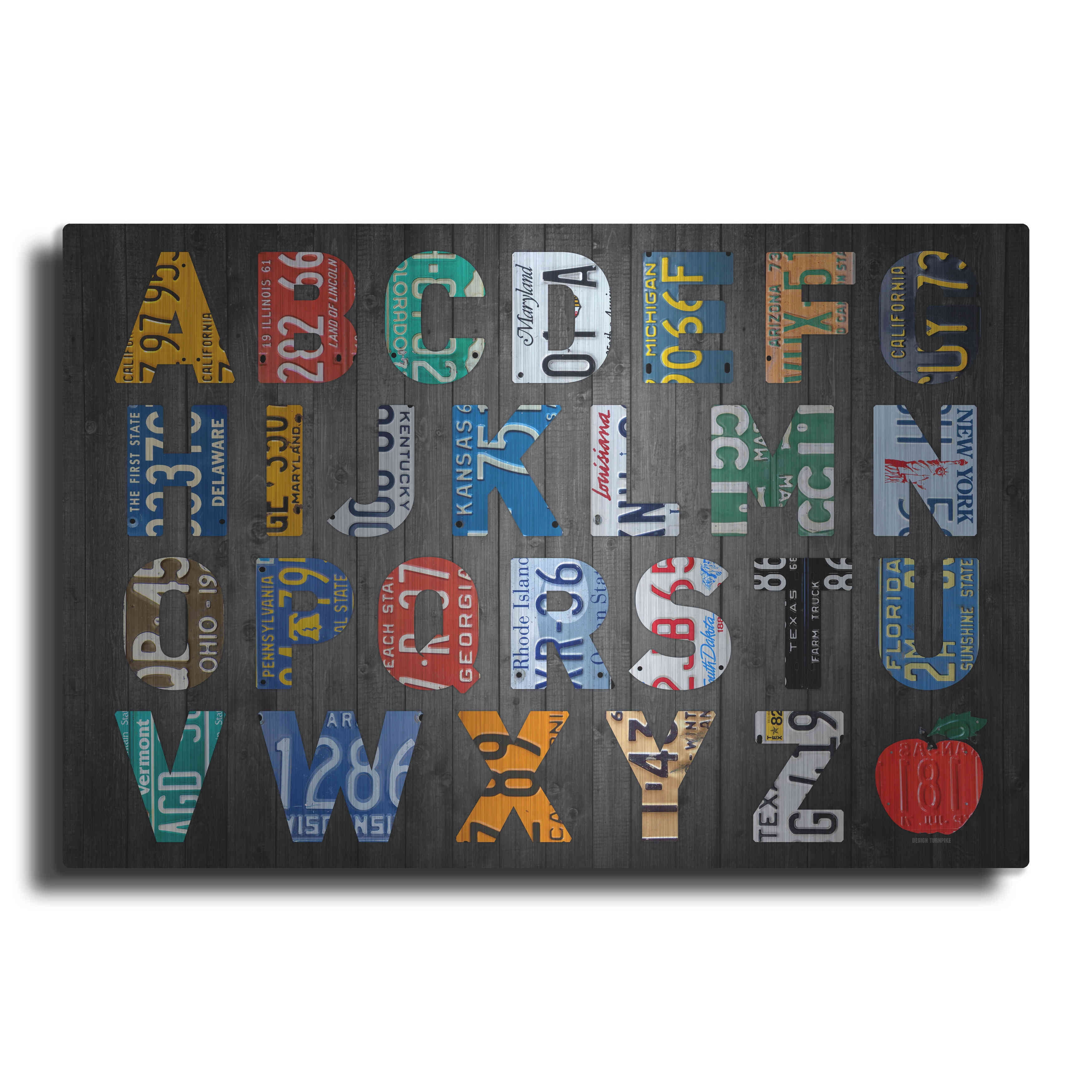 Luxe Metal Art 'Big Alphabet' by Design Turnpike, Metal Wall Art, 36 ...