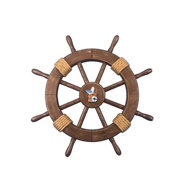 Nautical Wood Rope Ship Wheel - Walmart.com