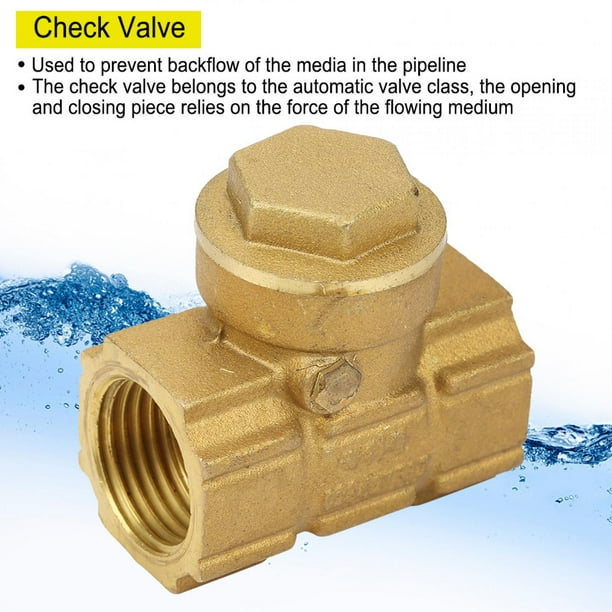 Check Valve DN15 Check Valve Brass Water Oil Acidic Media Valve One Way ...
