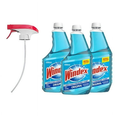 Windex Original Glass Cleaner, 32 fl oz & 176 fl oz refill - Walmart.com