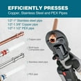 ZUPPER Compact Press Tool Kit with 1/2", 3/4", 1" ProPress Jaws for ...