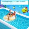 Naipo Inflatable Swimming Pool 95inX56inX22in Kid Ball Square Pool ...