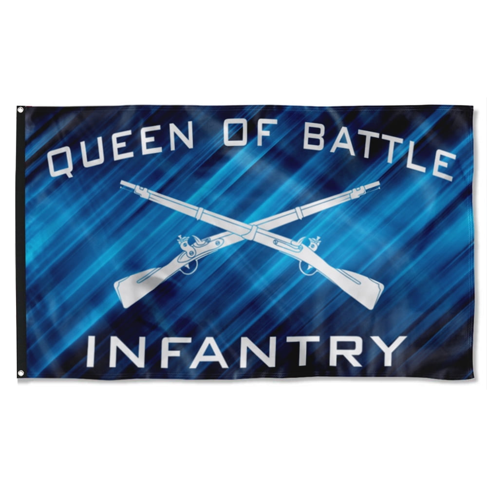 Cayyon Infantry Queen Of Battle Flag 3x5Feet Military Banner with 2 ...