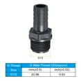 Uxcell UPVC Barb Hose Fitting 14mm Barbed G1/2 Male Thread Pipe Connector Adapter Gray - Walmart.com