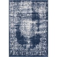 Unique Loom Leila Rug Dark Blue/Ivory 2' 2" x 3' 1" Perfect For Living ...