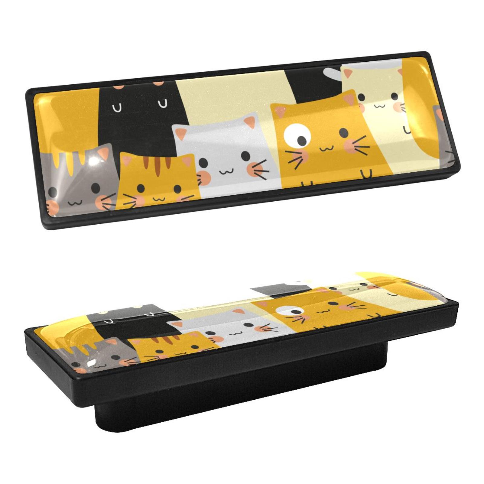 4 Pcs Rectangle Cabinet Handle Cupboard Knob Drawer Pulls Handle ...