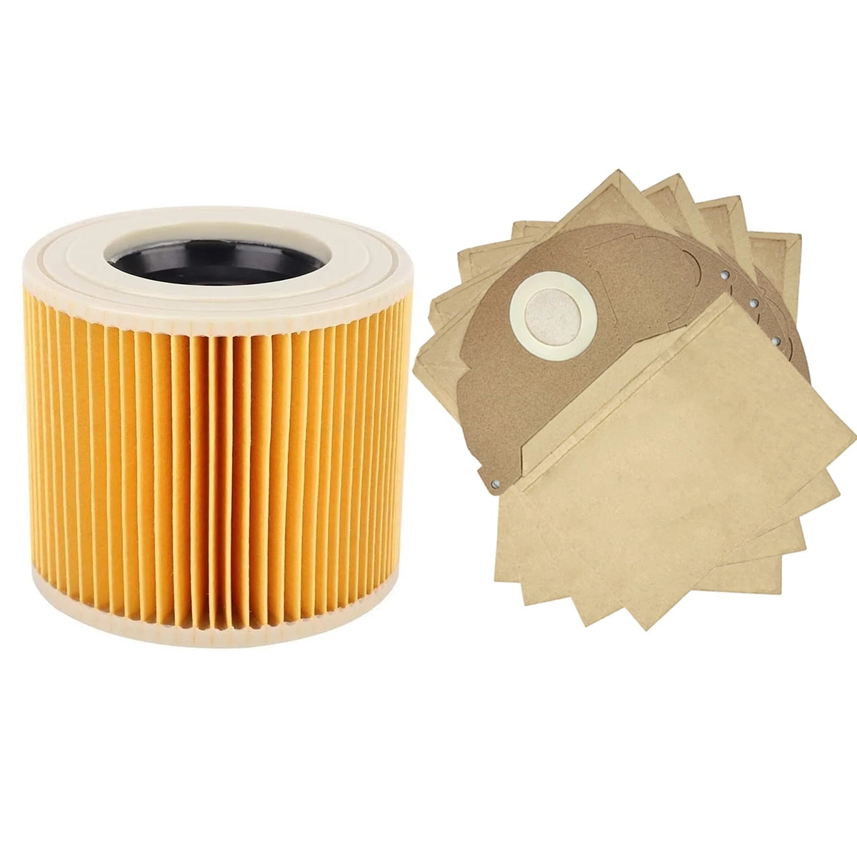 Cartridge Filter with 4 Pcs Dust Filter Paper Bag Compatible with ...