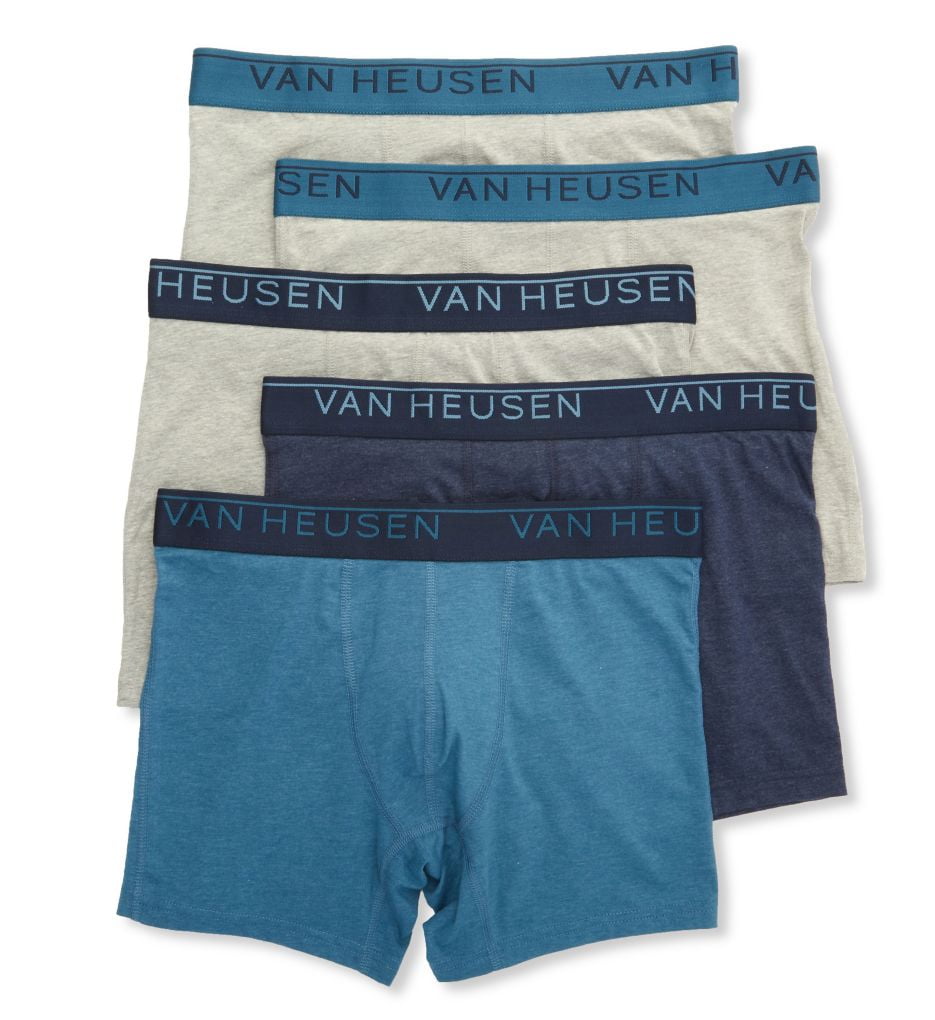 Men's Van Heusen 213PB25 Cotton Stretch Boxer Briefs - 5 Pack (Heather ...
