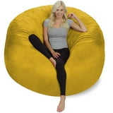 Chill Sack Bean Bag Chair - Memory Foam Lounger - Lemon - Walmart.com