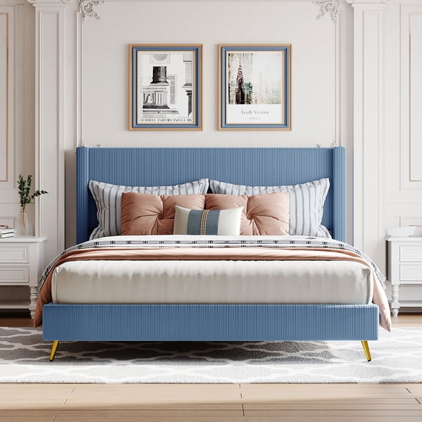 Blue Metal Bed