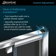 DreamLine Flex 44-48 in. W x 72 in. H Semi-Frameless Pivot Shower Door in Chrome - Walmart.com