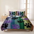 Full Quilt Bedding Set Abstract Colorful Wood Grain Breathable Summer ...