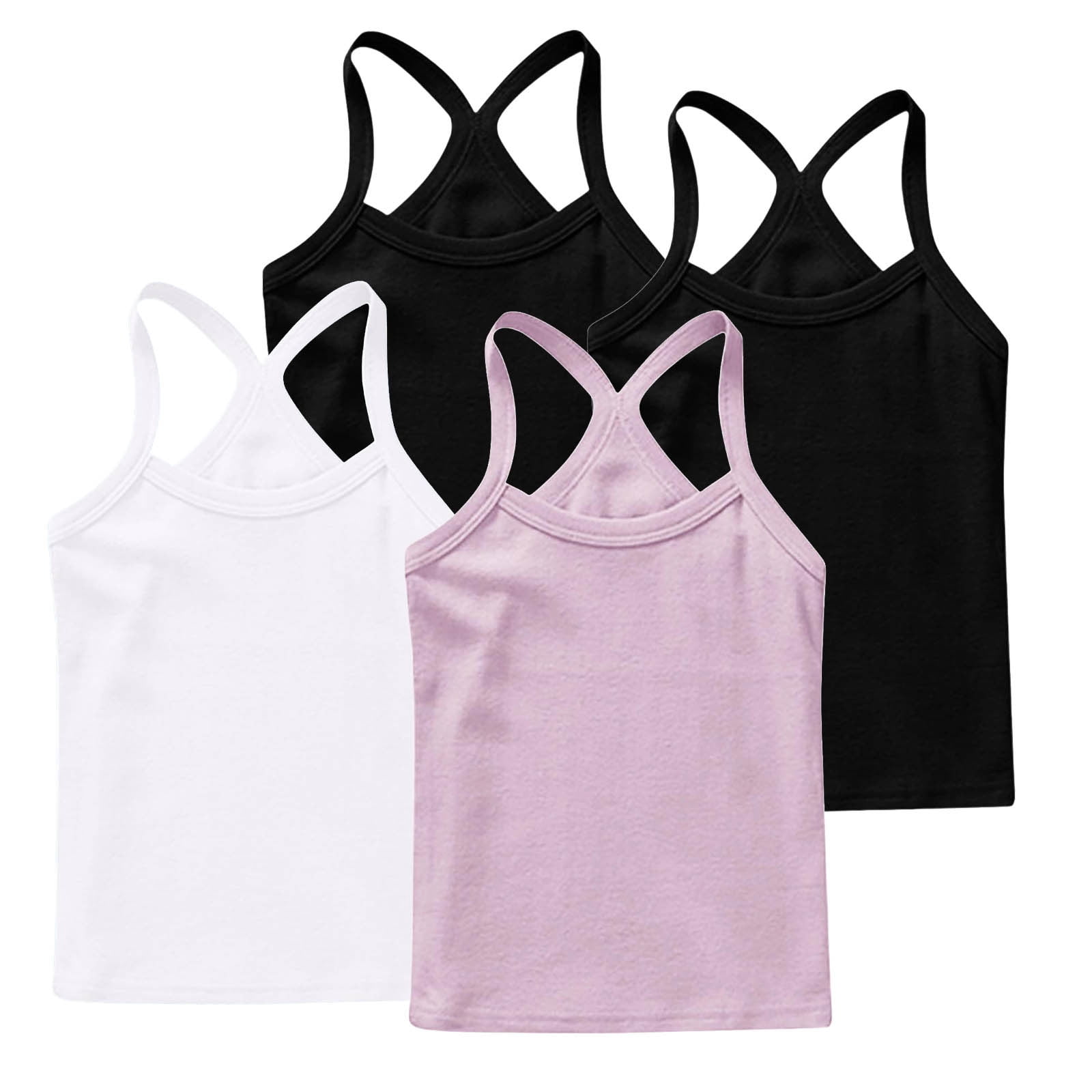 Click here for Zacpncv 4 Pieces Girls Tank Top Sleeveless Racer B... prices