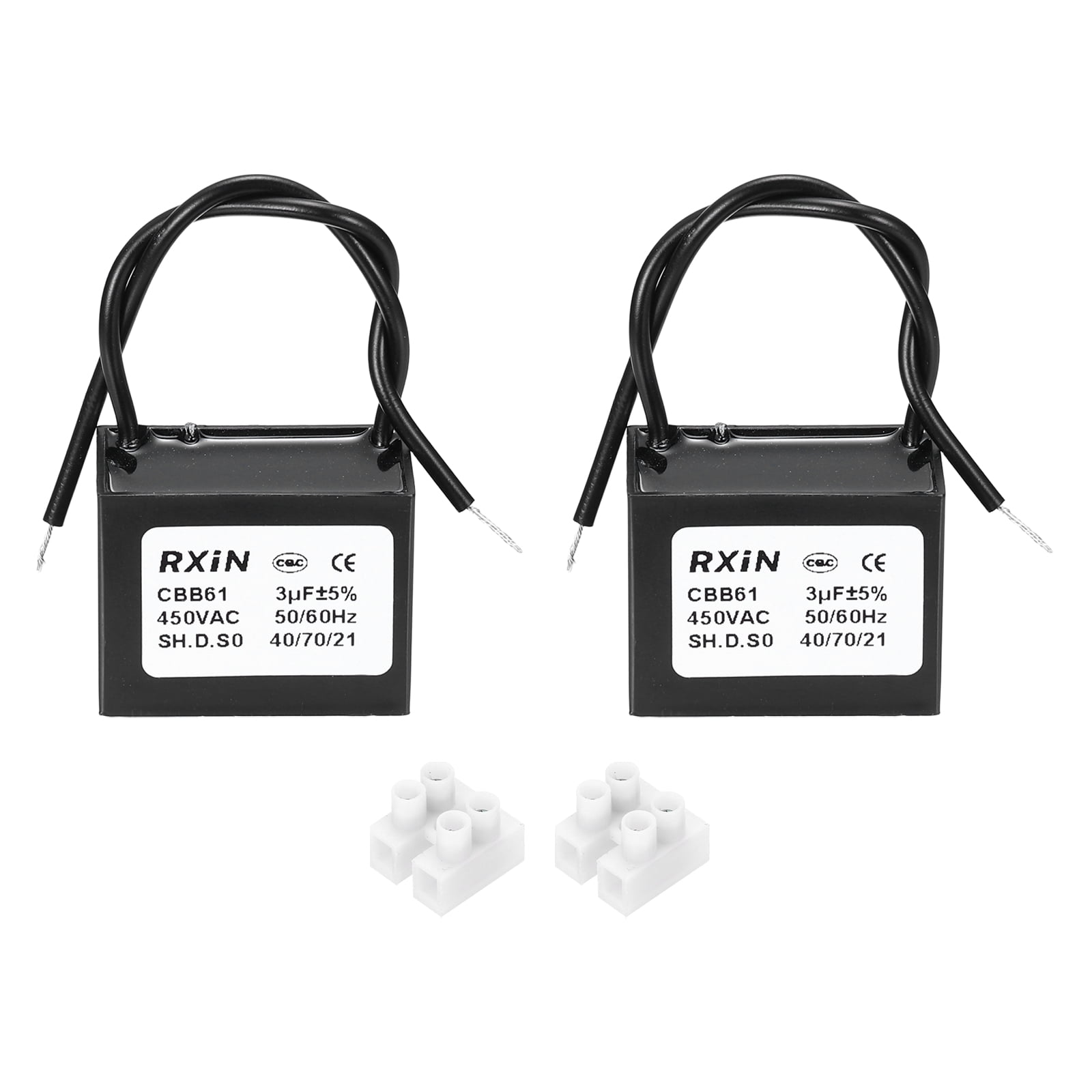 Click here for Uxcell 2 Pcs Cbb61 Capacitor  3uf 450v 2-Wire Ceil... prices