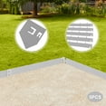 3x39inch Grey Landscape Edging Bendable Metal Garden Lawn Border ...