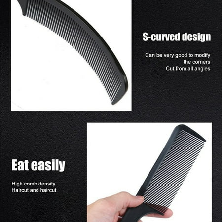 Professional Salon Curved Barber Clipper Comb Flat Top Hair Cutting ...