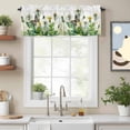 Dandelion Field Window Valance for Kitchen, Abstract Yellow Flower ...