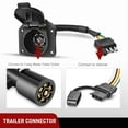 Nilight Trailer Wiring Adapter, 4 Way Flat to 7 Way Round Blade ...