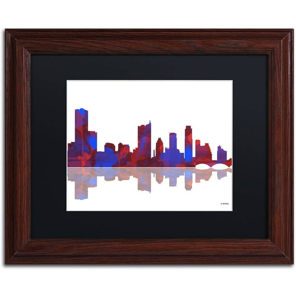 Trademark Fine Art "Austin Texas Skyline" Canvas Art by Marlene Watson ...
