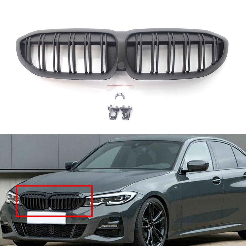 ZS Car Double Slat Grill For BMW New 3 Series G20 2019-2020 Matte Black ...