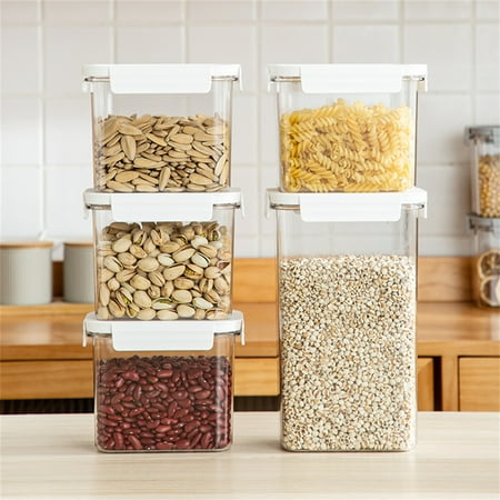 Grain Dispenser Container Countertop Stackable Rices Storage Tank Food ...