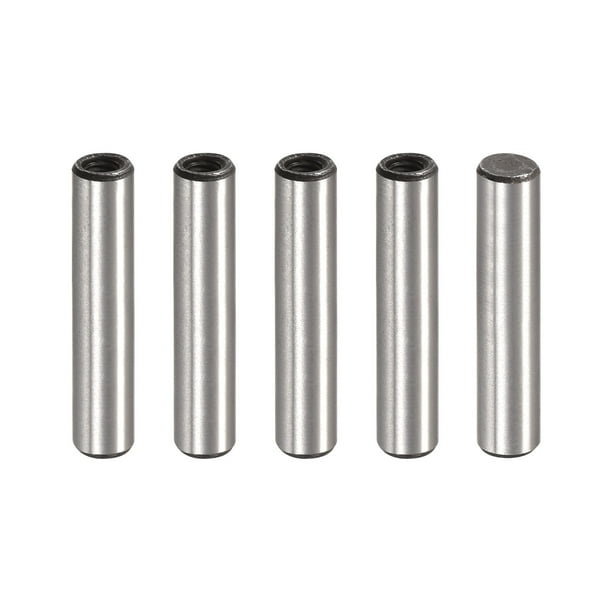 M3 Internal Thread Dowel Pin 5 Pack 5x25mm Chamfering Flat Carbon Steel ...