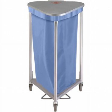 Triple Easy Access Hamper with Foot Pedal, Blue, Mauve & White ...