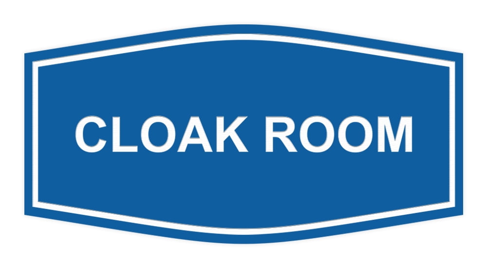 Signs ByLITA Fancy Cloak Room Sign (Blue) - Medium - Walmart.com