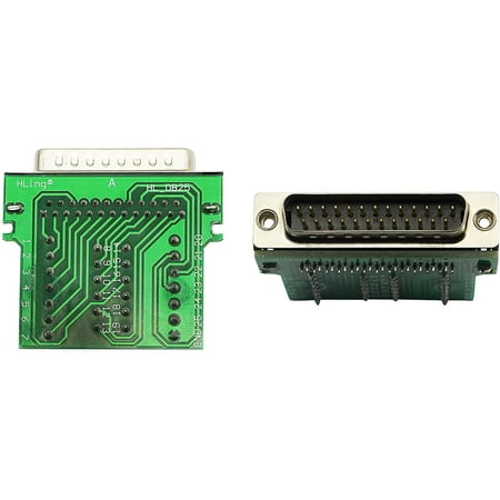DB25 Breakout Board, DB25 Male D-SUB Connector to DB25 Screw Solderless ...