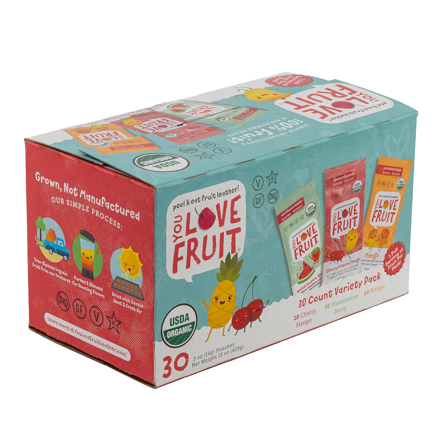 - Fruit Snacks Variety Pack 30 count, 100% Natural Gluten-Free, Vegan ...