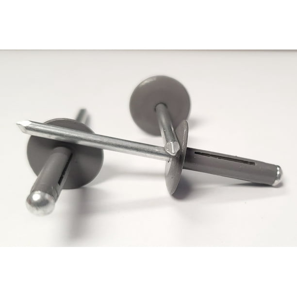 Grey Exploding Pop Rivets 3/16" Tri-Fold Large Head Aluminum Mandrel ...