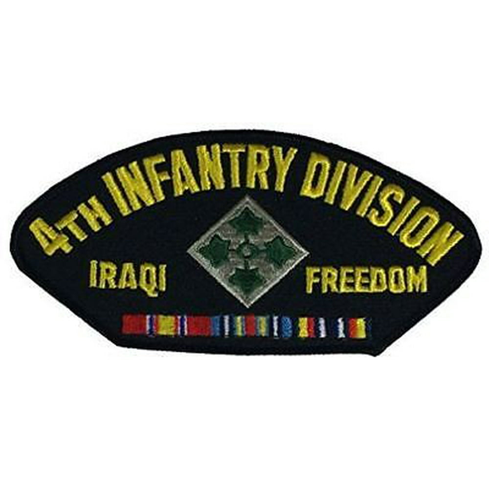 US ARMY FOURTH 4TH INFANTRY DIVISION ID IRAQI FREEDOM PATCH W/ RIBBONS ...