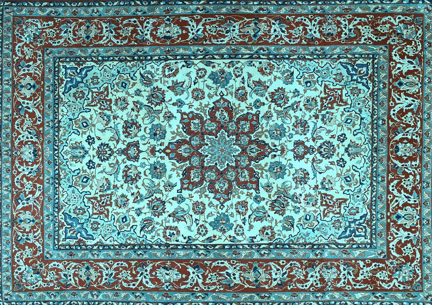 Ahgly Company Indoor Rectangle Persian Light Blue Traditional Area Rugs ...