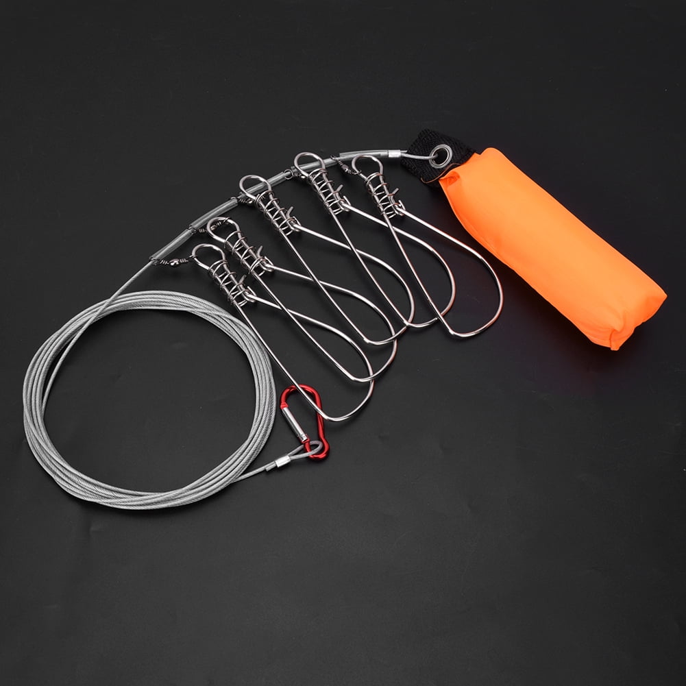 ESTINK Stainless Steel Large Fish Stringer Float Fishing Lock Holder ...