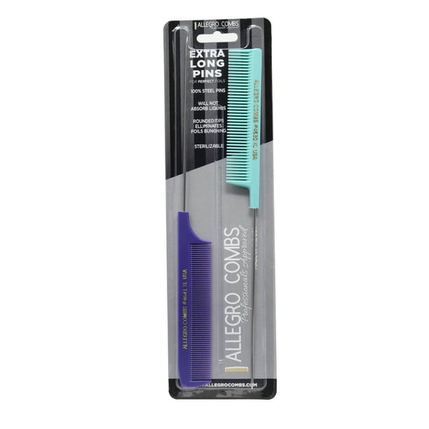 Allegro Combs XL Pintail Rat Tail Combs Parting Combs Metal Tail ...