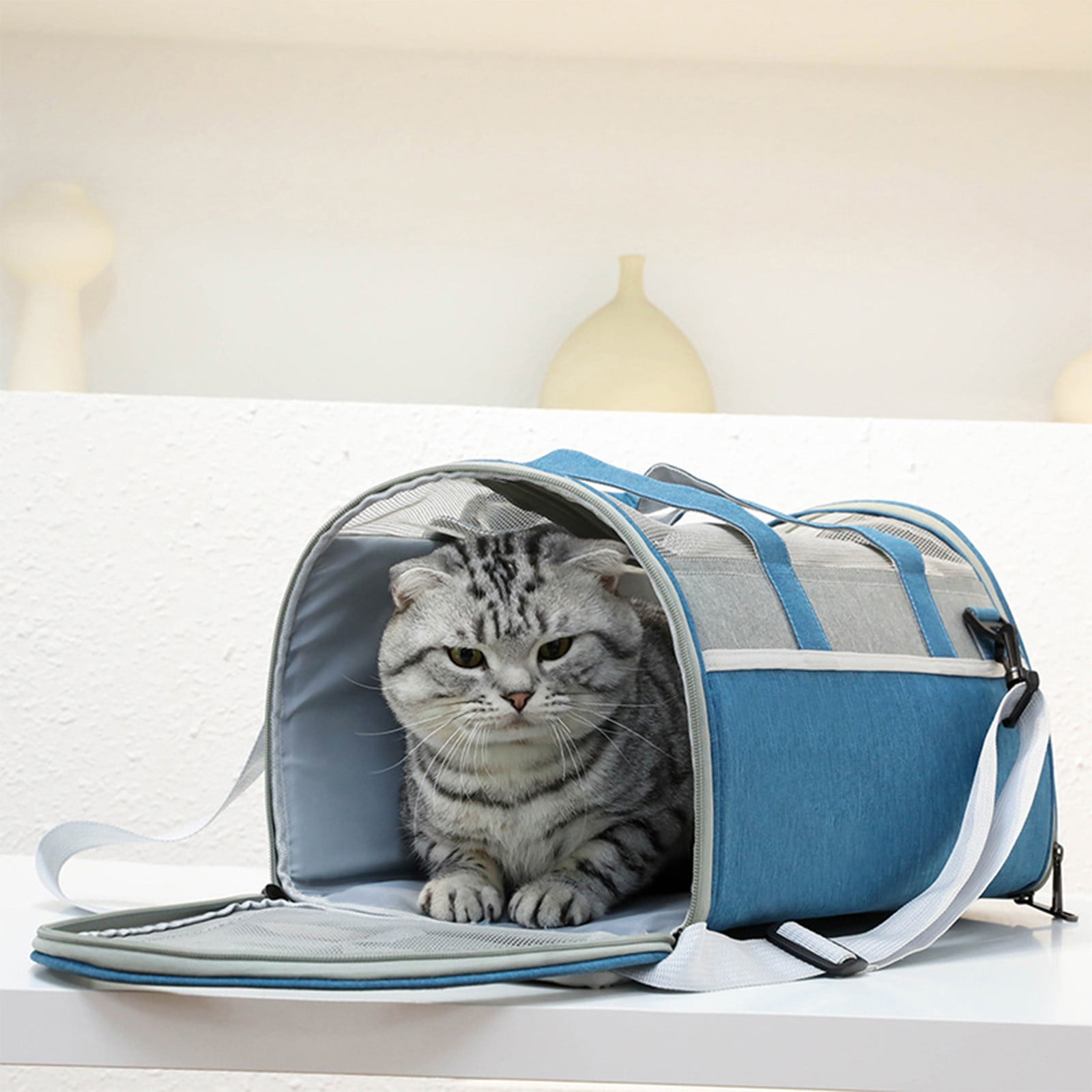 EGNMCR Foldable Pet Cats Bag Handheld Outdoor Portable Breathable ...