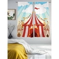 Cartoon House Semi Sheer Curtains 72 Inch Length 2 Panels Set, Funny ...