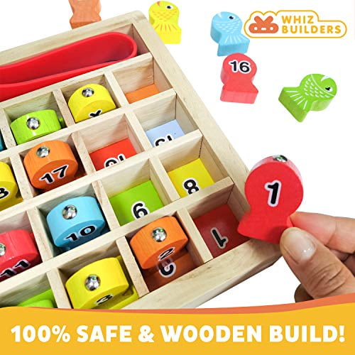 Buy Wooden Fishing Games : Math Counters Toy Toddlers & Kids ...