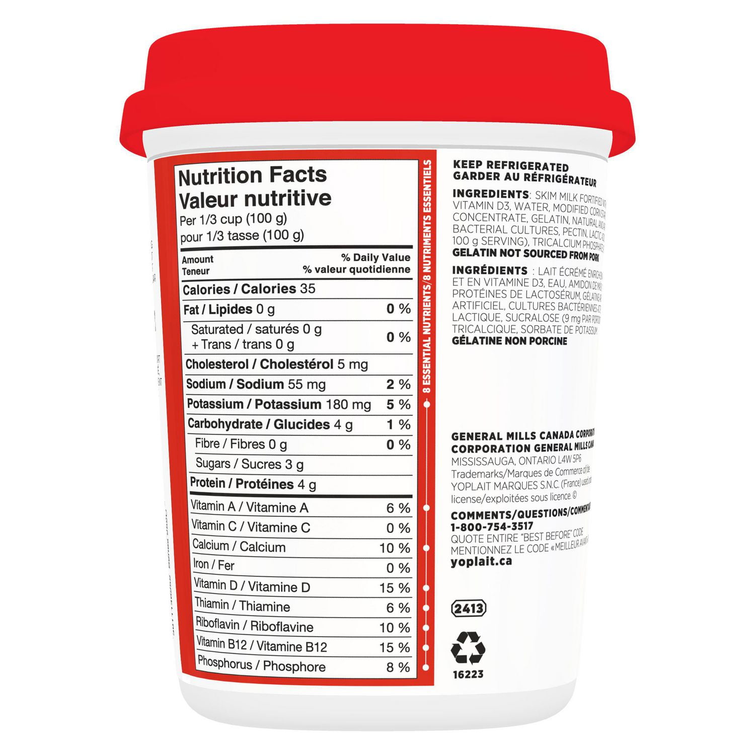 Yoplait Source Vanilla Yogurt Nutritional Information | Besto Blog