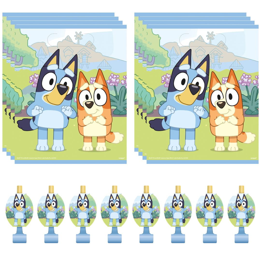 Click here for Momentko Bluey Party Blowouts & Loot Bags Bundle -... prices