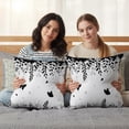 Butterflies Pillow Covers Set of 2, Spring Black Butterfly Falling Leaf ...