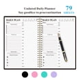 LKZQHMC A5 Undated Spiral Daily Planner,Daily Weekly Planner Notebook ...