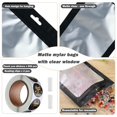 100-pack 7.8 x 11.8 Inch Large Mylar Bags with Clear Window Resealable ...