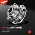 A-Premium 2 x Front Wheel Bearing and Hub Assembly with ABS Ring & 5 ...